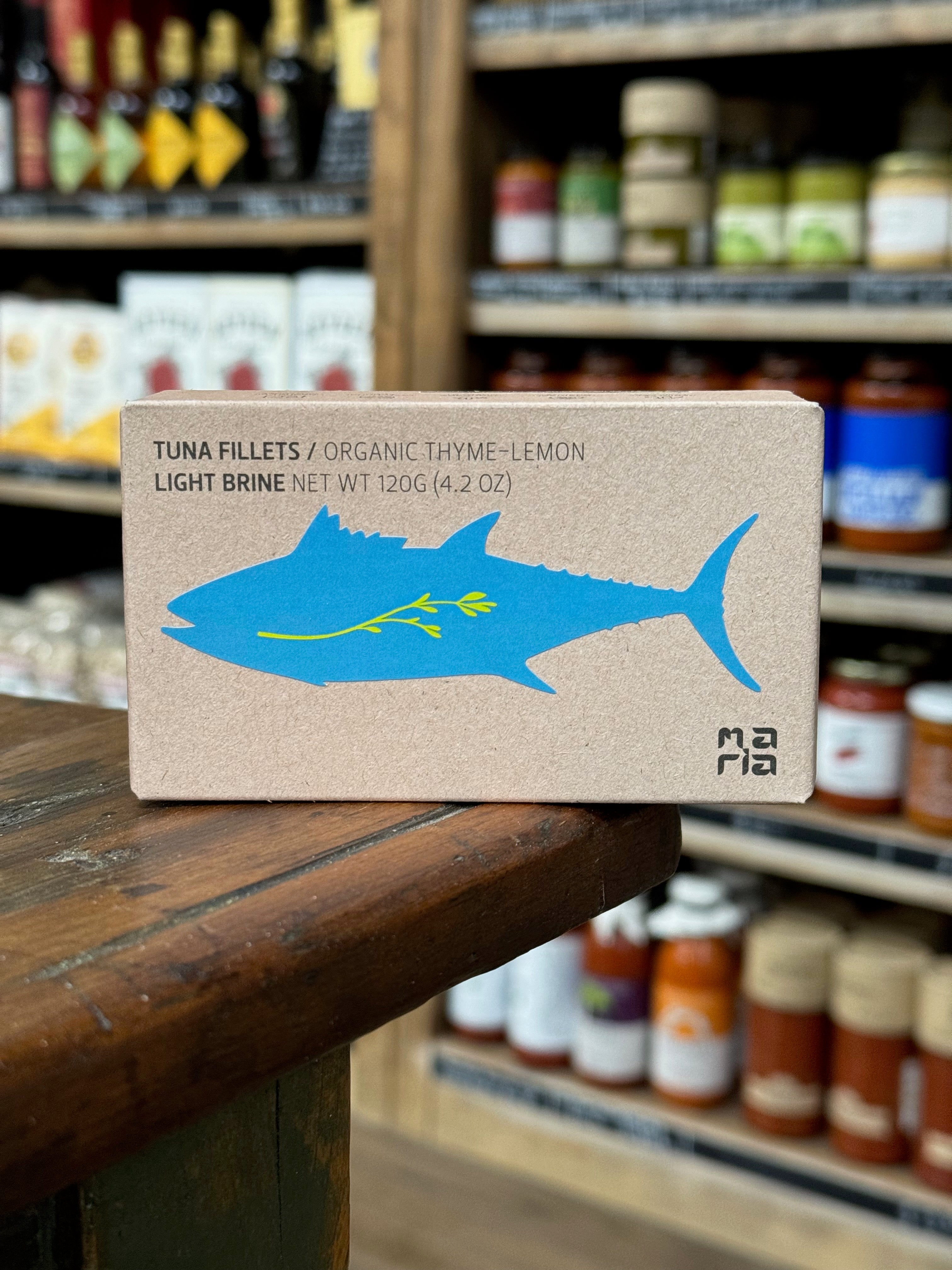Maria Organic Tuna Fillets Light Brine and Thyme-Lemon – ZelliPasta